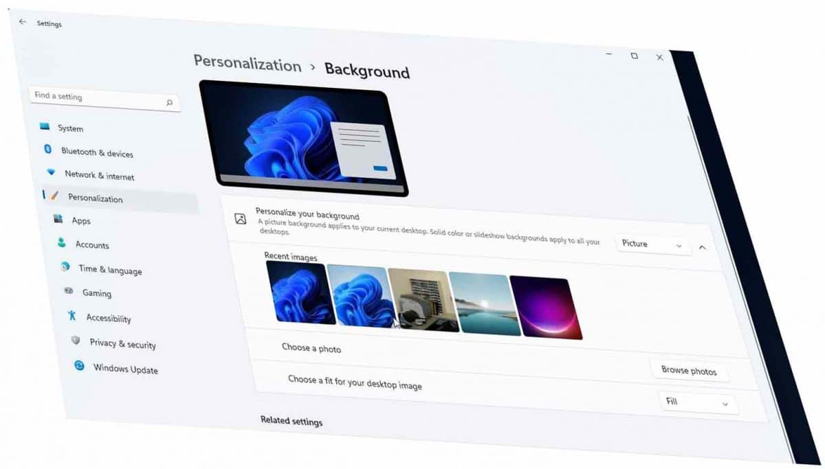 How to change the background on Windows 11