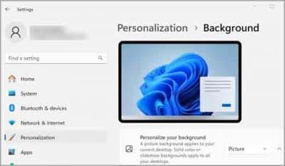 How to change the background on Windows 11